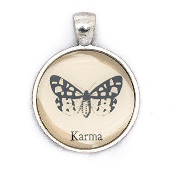 Karma Pendant and Necklace - Silver Tone - Happiness in Your Life ...